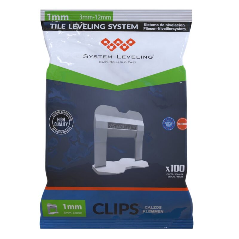 Clips x100 1 mm - Tile Leveling System