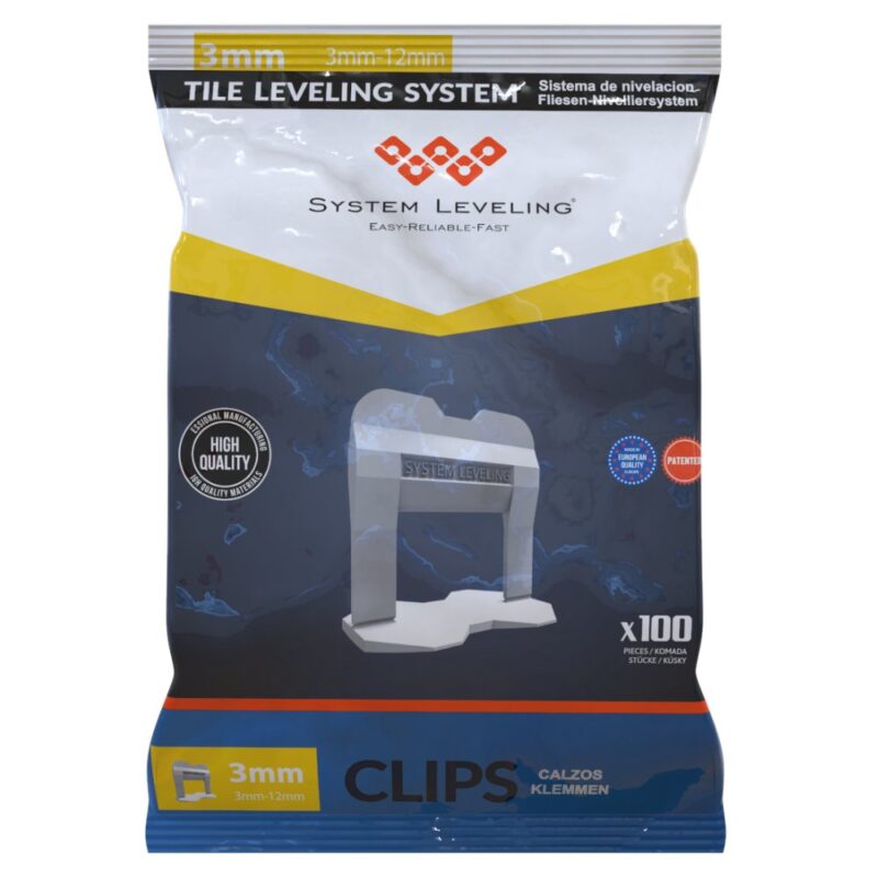 Clips x100 3 mm - Tile Leveling System
